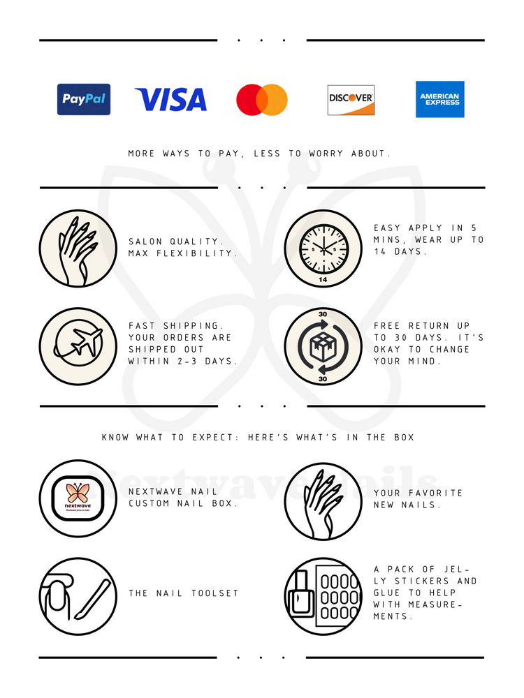 Cream Ombre – Nextwave Nails Luxury Handmade Press-on Nails